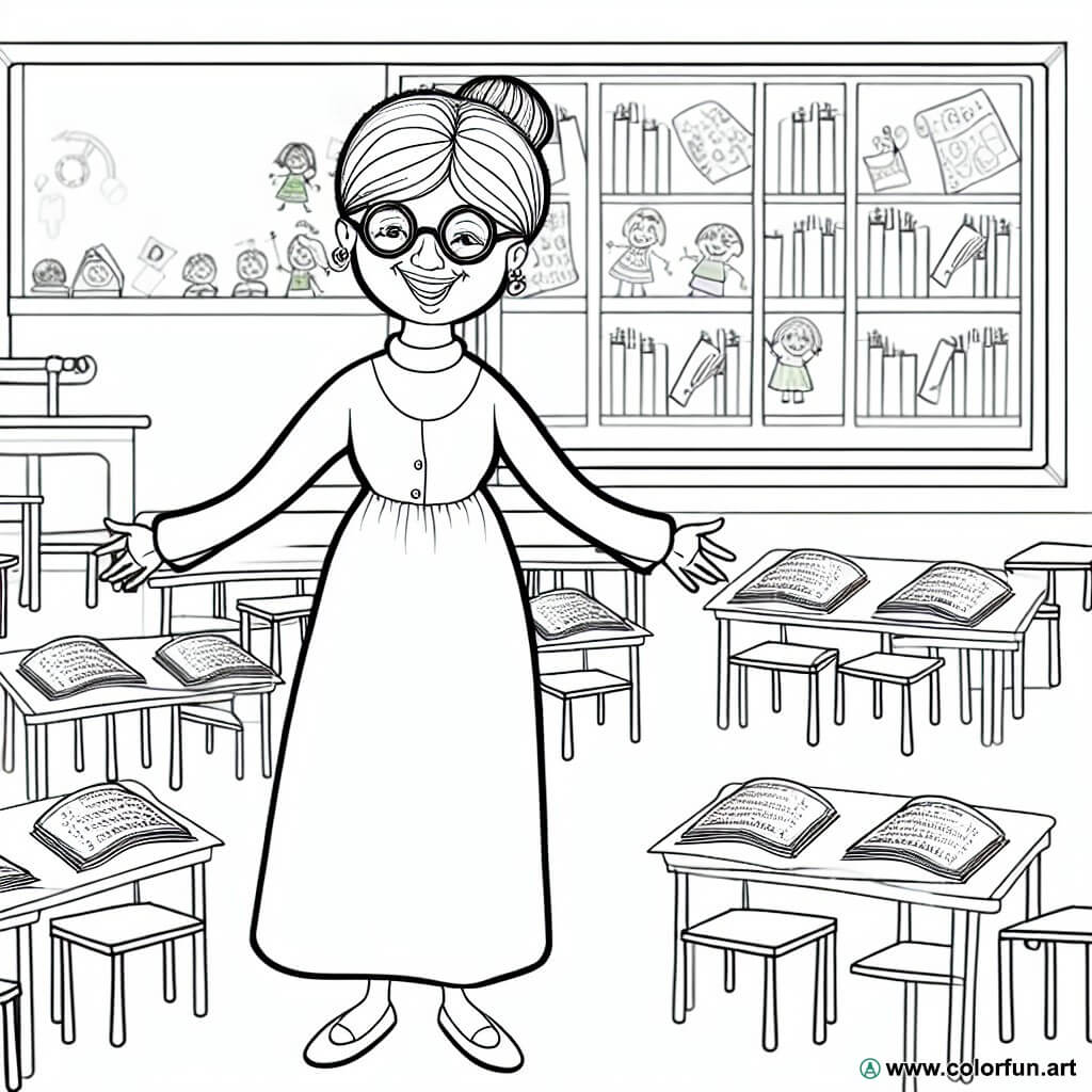 12 Dibujos Para Colorear Para La Maestra - Dibujos para Colorear Gratis ...