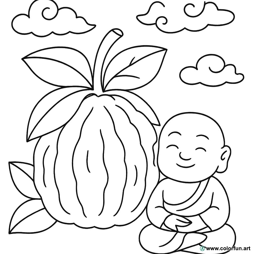 Dibujo para colorear del fruto del buda Descargar o Imprimir de forma ...