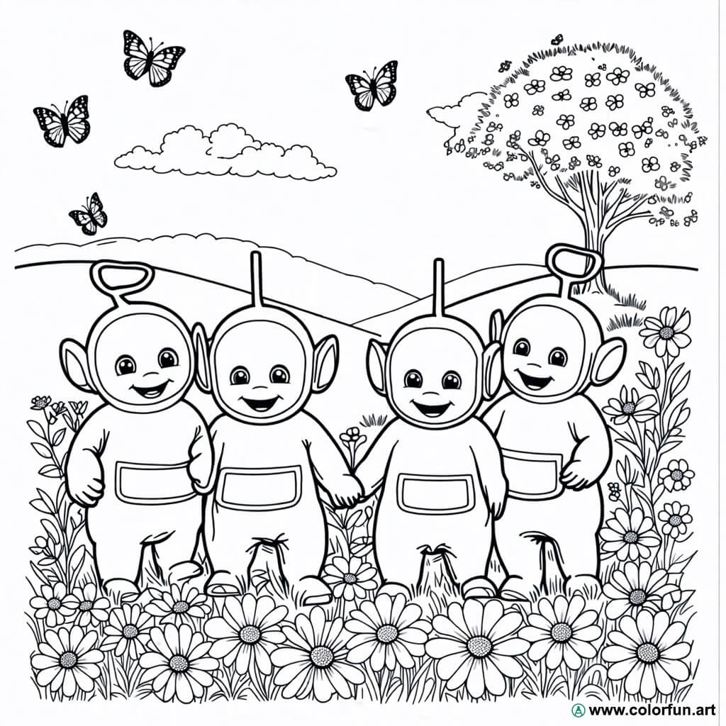 Teletubbies Colorear Colorir Kleurplaat Ausmalbilder Winky Tinky ...
